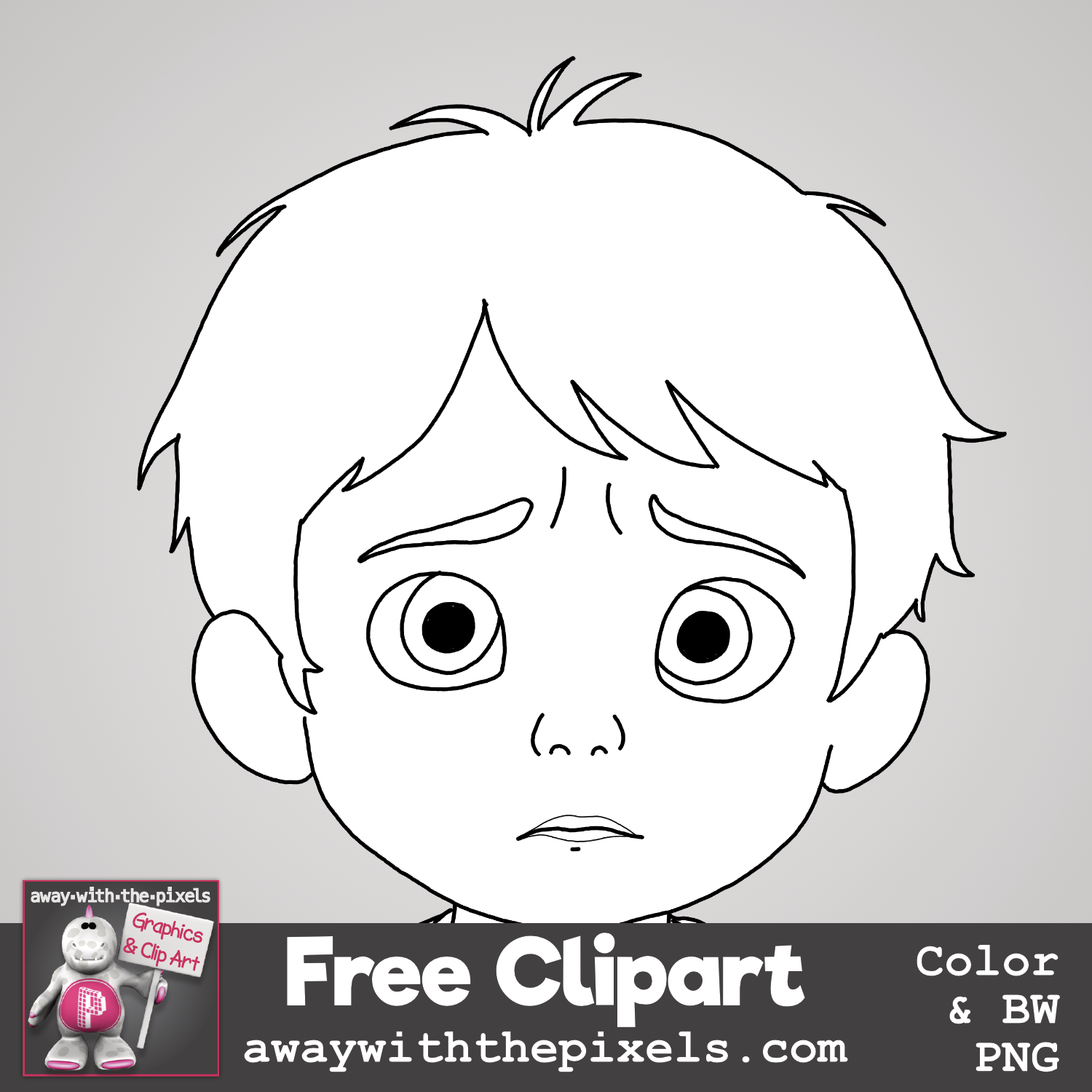 Sad Boy Emotions and Expressions Clipart – Free Clipart for Teachers ...