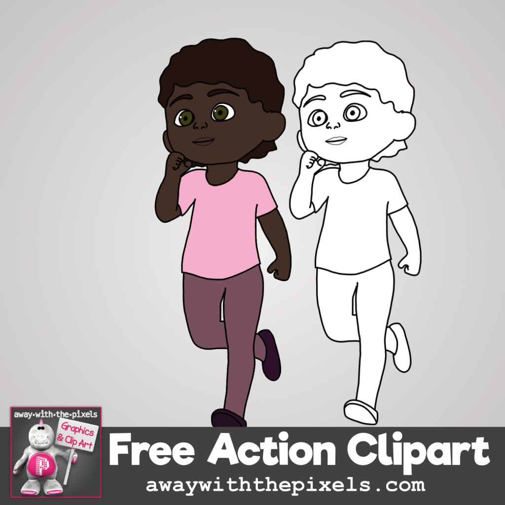 Young Child Running – Free Clipart for Teachers – Away With The Pixels